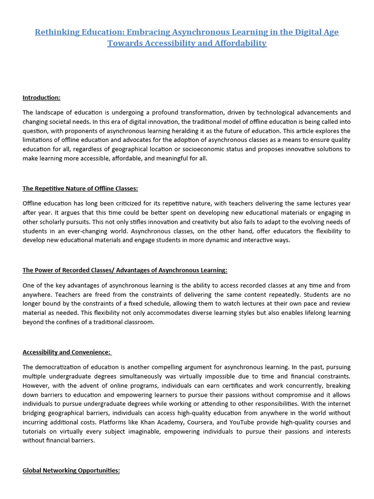 Rethinking Education | PDF | Educational Technology | Learning