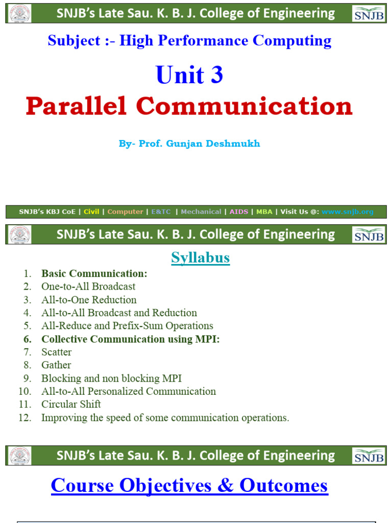 HPC Communication Techniques | PDF | Process (Computing) | Message Passing Interface