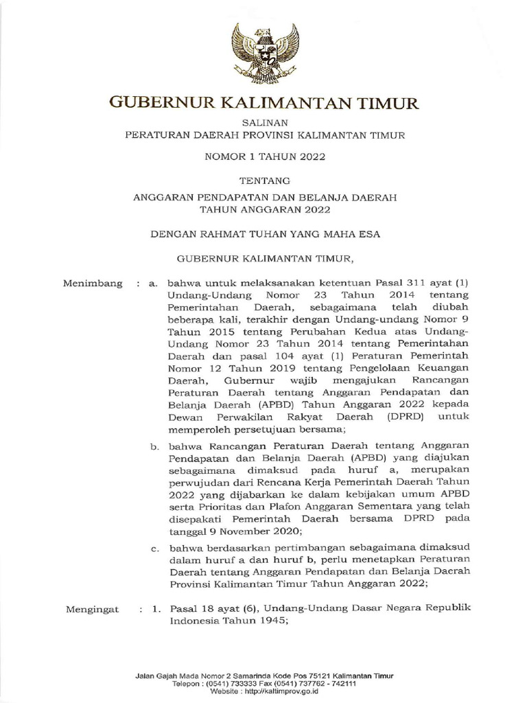 PERDA 1 2022 Compressed | PDF