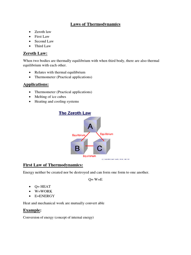Lecture 2 | PDF | Heat | Laws Of Thermodynamics