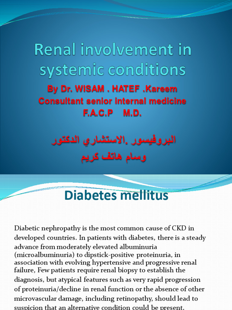 Kidneys & Systemic Diseases | PDF | Kidney Disease | Clinical Medicine