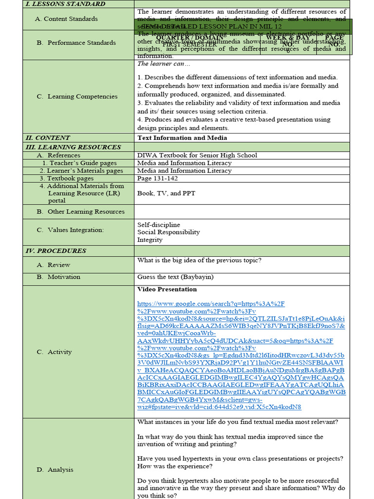 MIL-TG-Lesson-12 | PDF | Learning | Information Literacy