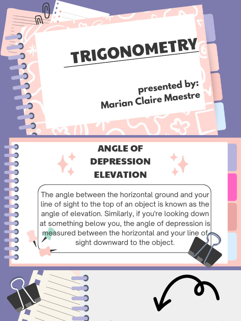 Trigonometry: Angles of Elevation & Depression | PDF