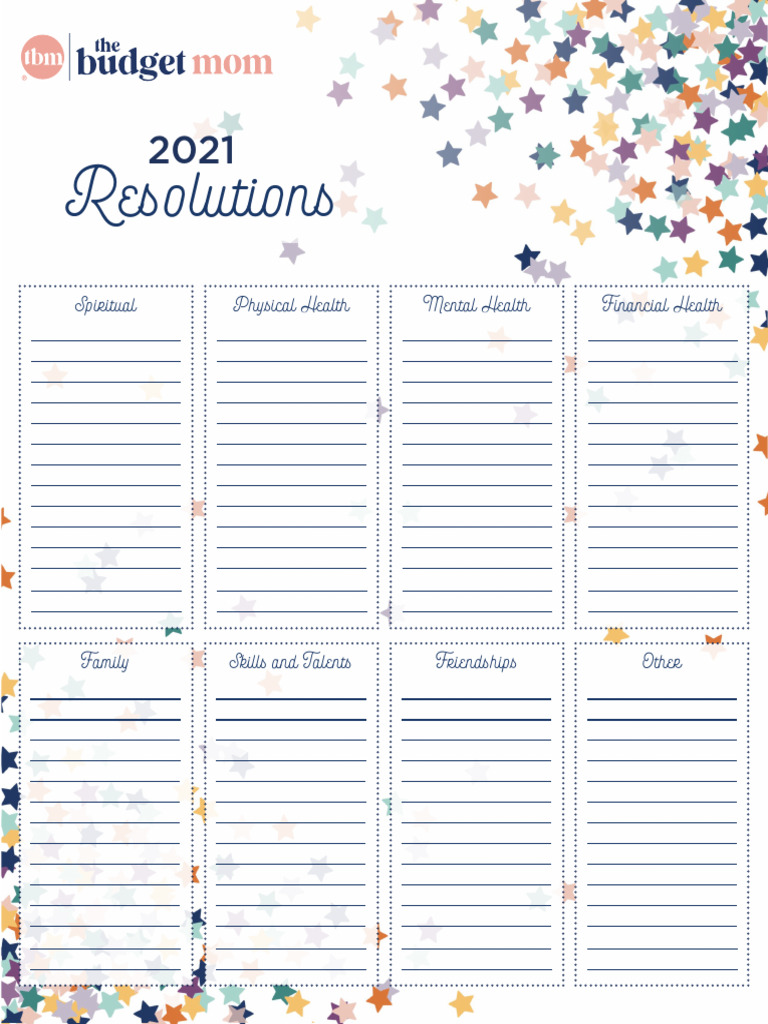 2021 Monthly New Year Resolutions | PDF | Self-Improvement
