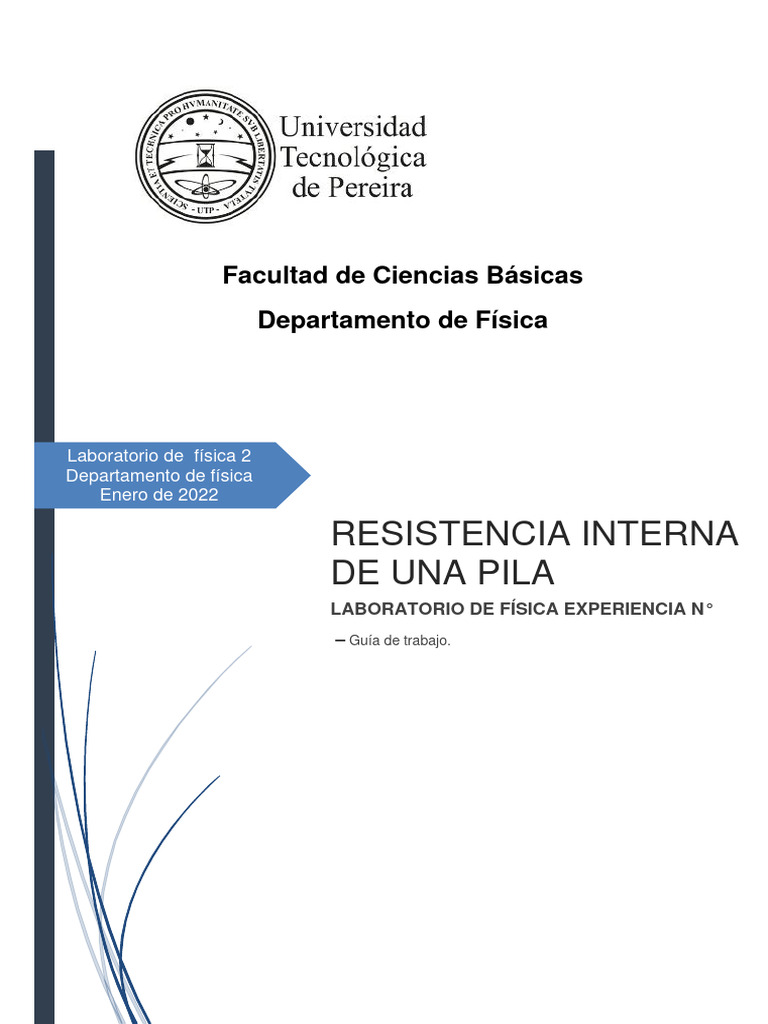 Medición de Resistencia Interna en Pilas | PDF | Resistencia Eléctrica ...