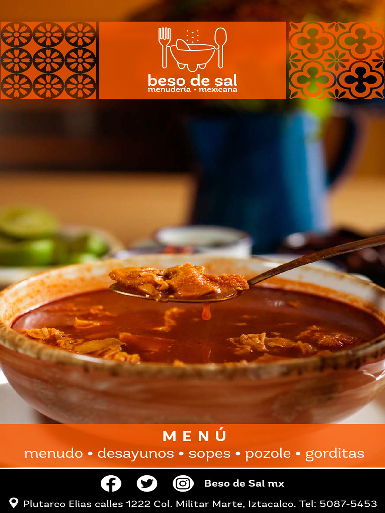 Menu Bds Sep2020 | PDF | Cocina de las Americas | Cocina mexicana