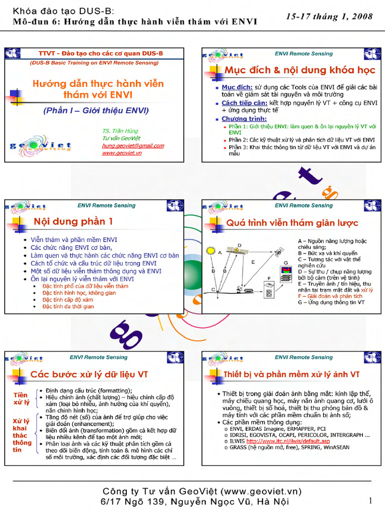 Bai Giang Vien Tham Co So Voi Envi (Geoviet Phan I) | PDF