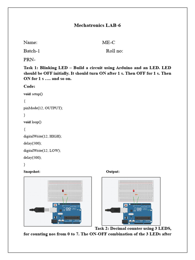 Mechatronics_LAB_6-1 | PDF | Computer Engineering | Electrical Engineering