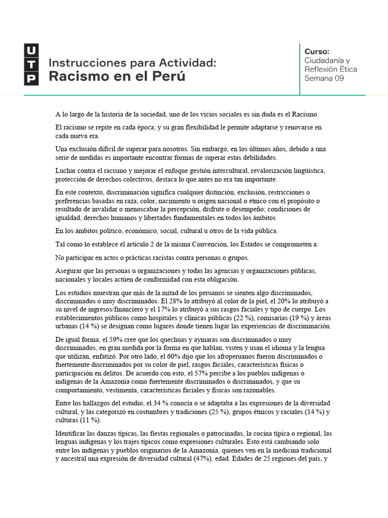El Racismo | PDF | Racismo | Discriminación y relaciones raciales