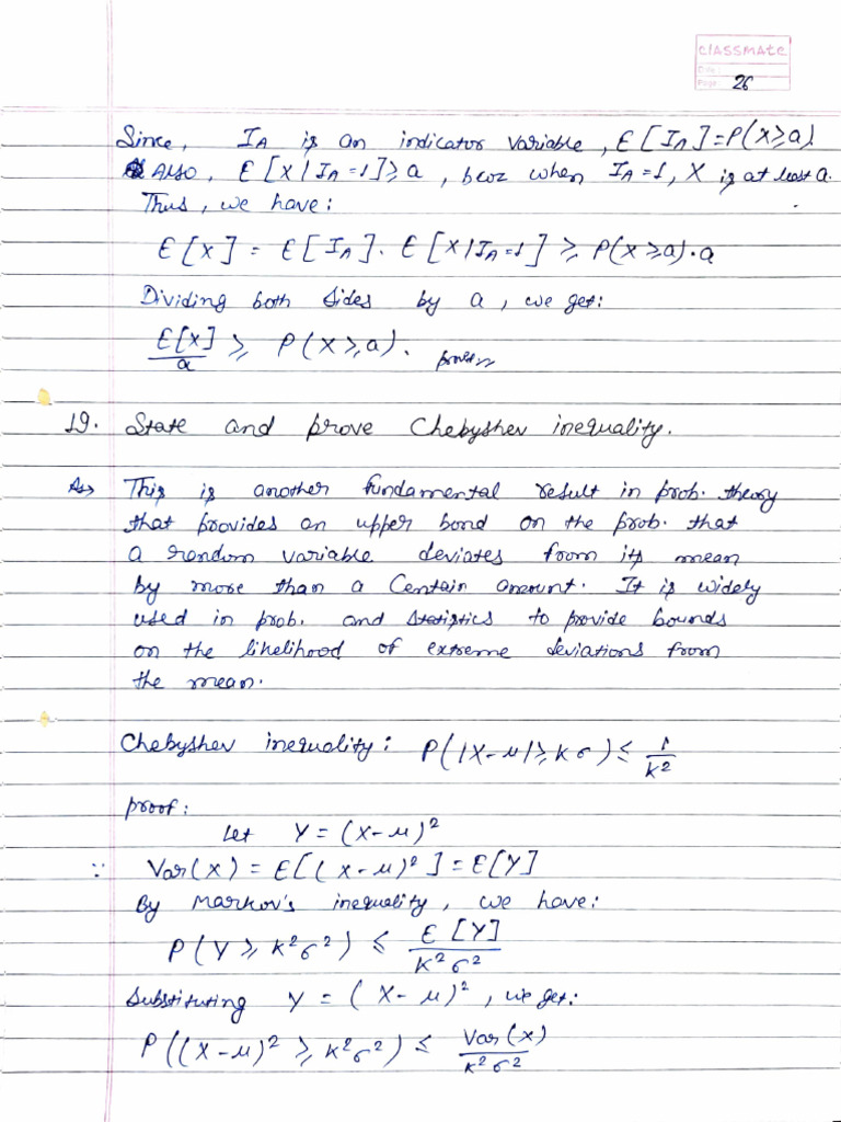 Chebyshev and Chernoff Inequalities Explained | PDF
