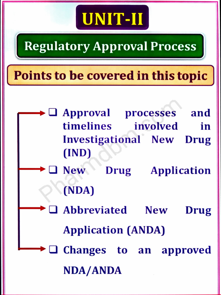 Pharmaceutical Regulatory Science Unit 2 | PDF