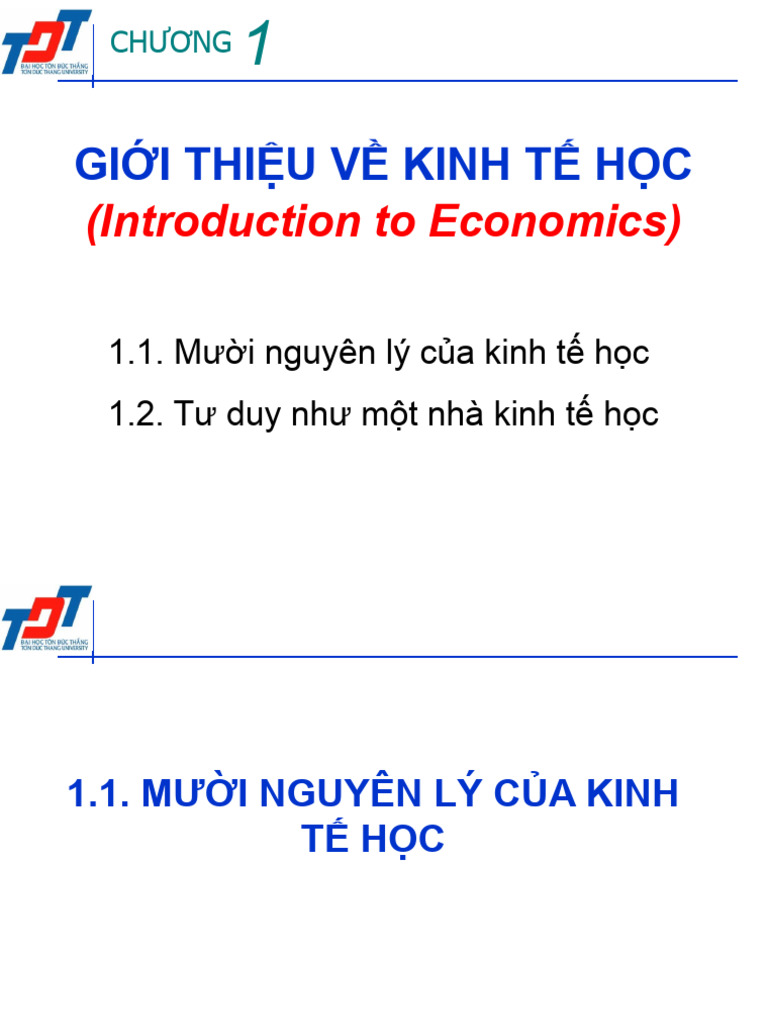 QTKD-701020-MICRO - Chuong 1b - Gioi Thieu Kinh Te Hoc | PDF