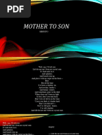 Analyzing "Mother to Son" Poem | PDF | Stairs | Inference