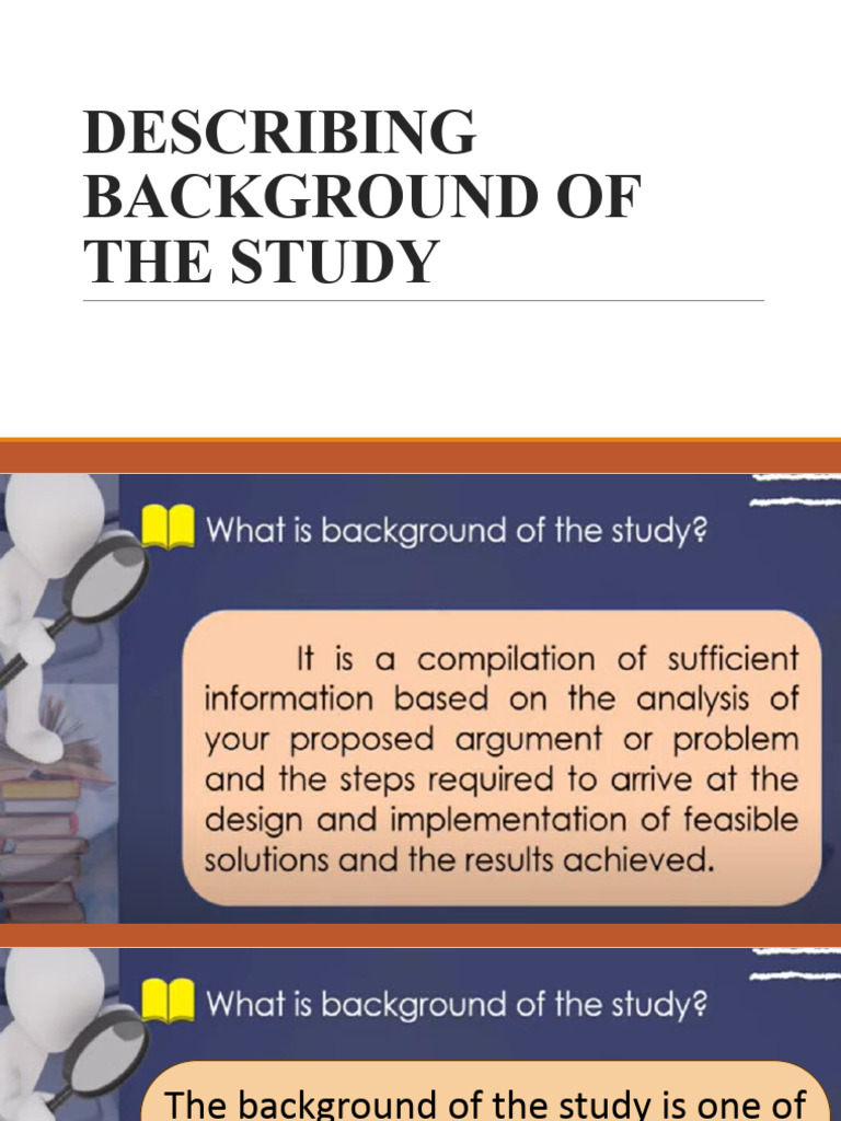 Describing Background of The Study | PDF