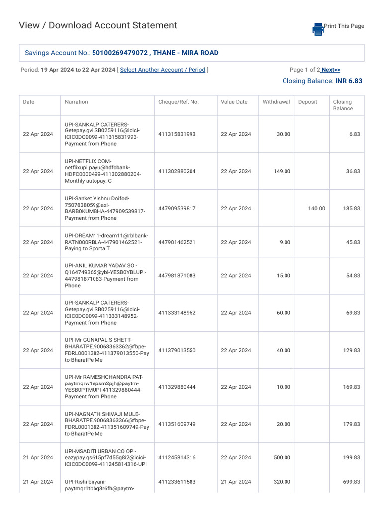 Welcome To HDFC Bank NetBanking | PDF | Banking Technology | Payments