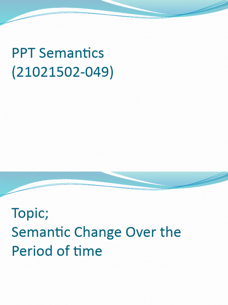 Semantic Change Over A Period of Time | PDF | Semantics | Word