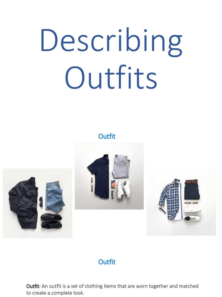 Writing - Describing Outfits | PDF