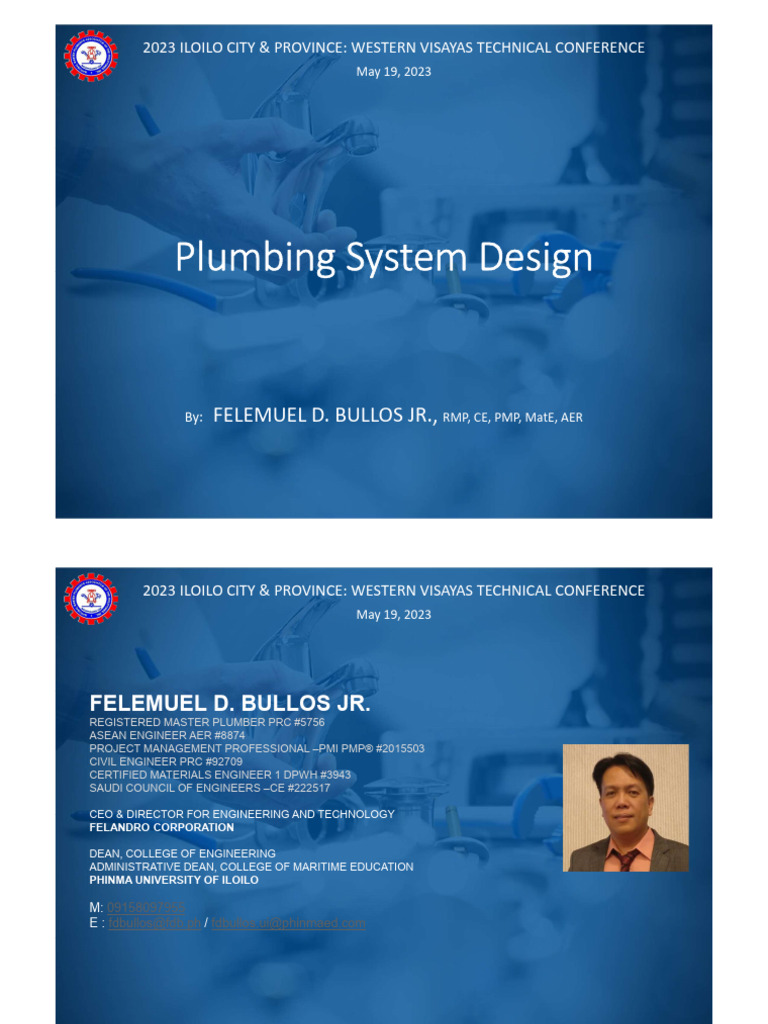 TOPIC 3 Plumbing-System-Design-WV | PDF | Plumbing | Sewage