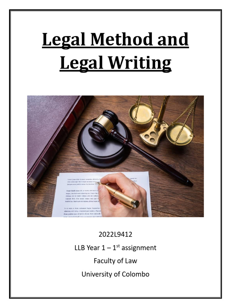 Legal Method & Legal Writing - 1st Assignment | PDF | Natural Law ...