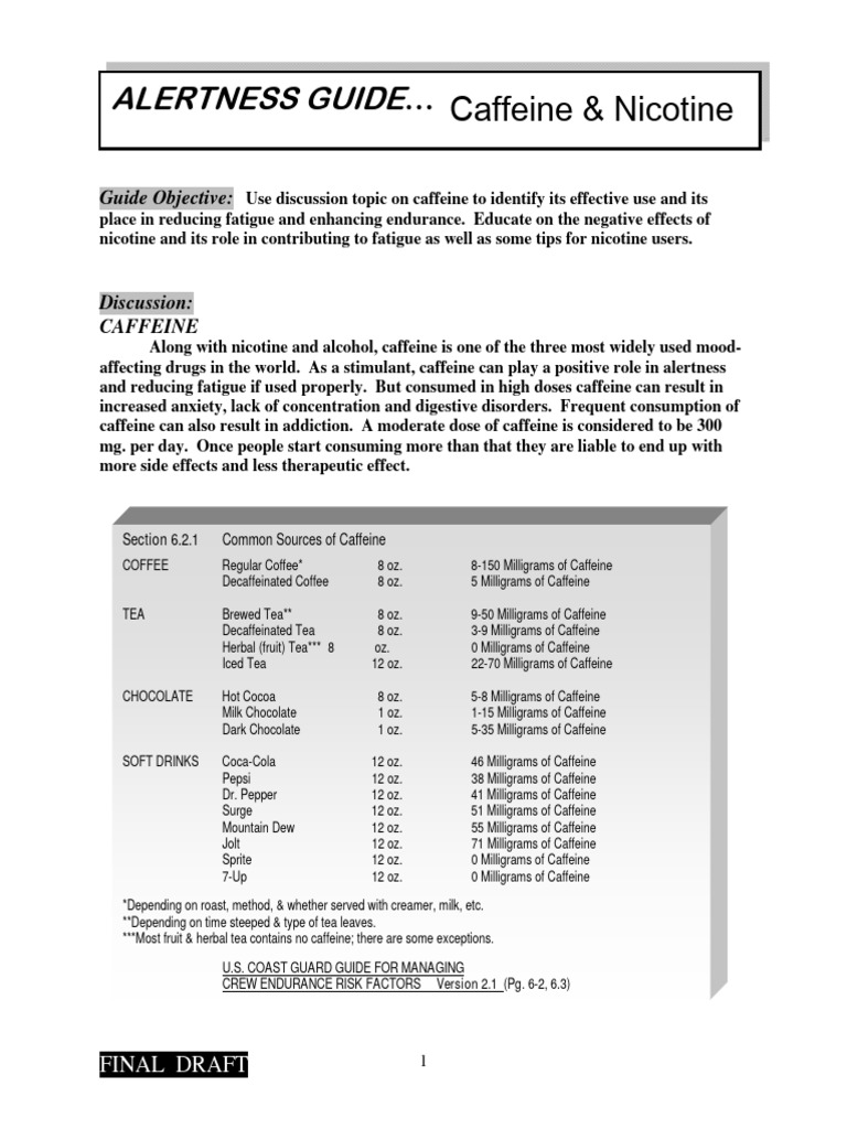 Caffeine Nicotine | PDF | Caffeine | Determinants Of Health