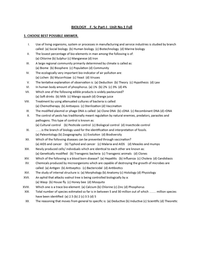 Biology Chapter 1 Pdf Vaccines Recombinant Dna