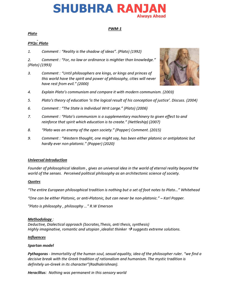 Answer Writing | PDF | Plato | Socrates