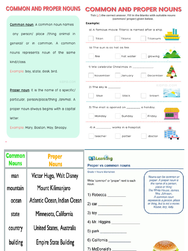 Common and Proper Noun | PDF