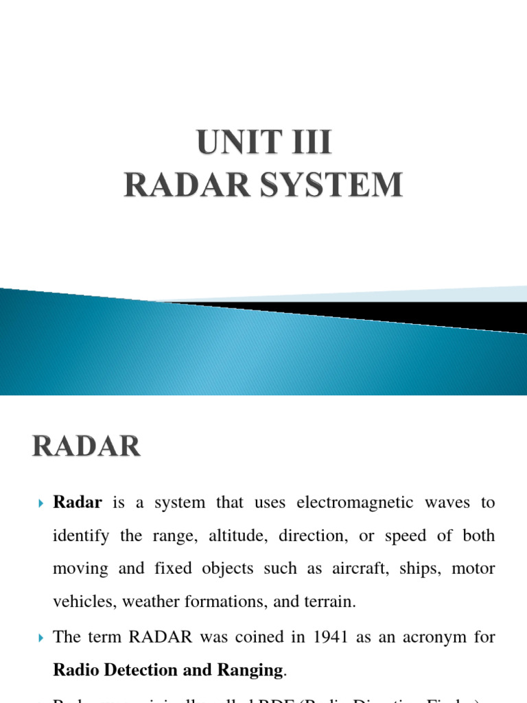 Radar Systems | PDF | Radar | Infrared