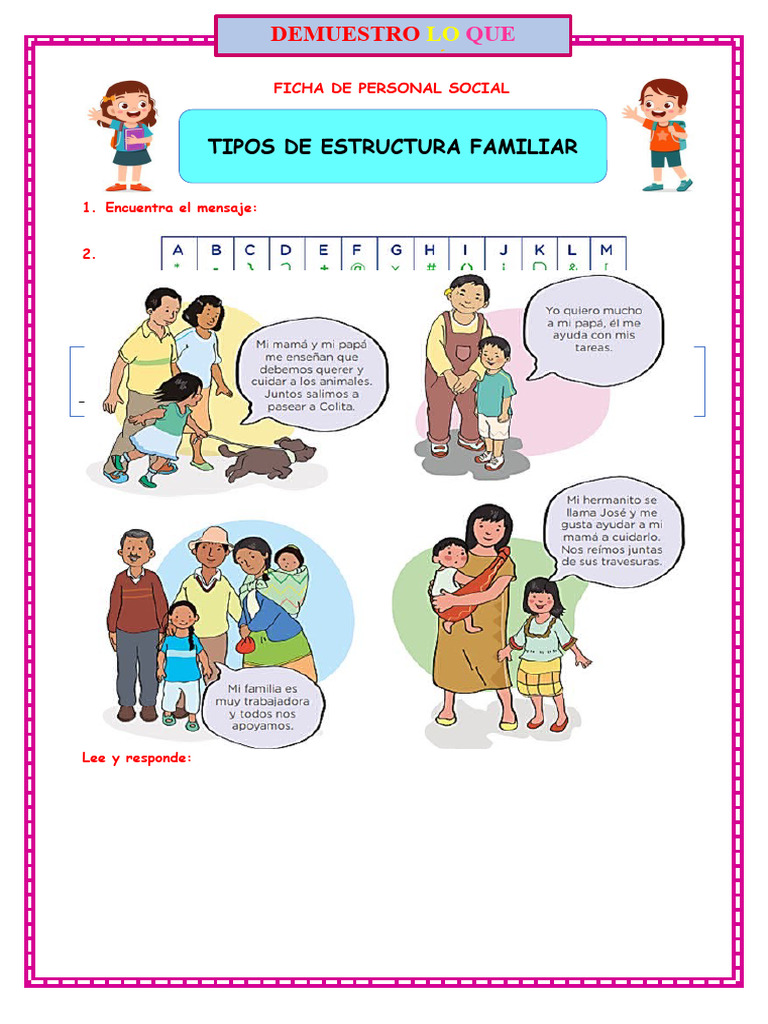 Adicional Ficha - Tipos de Familia | PDF
