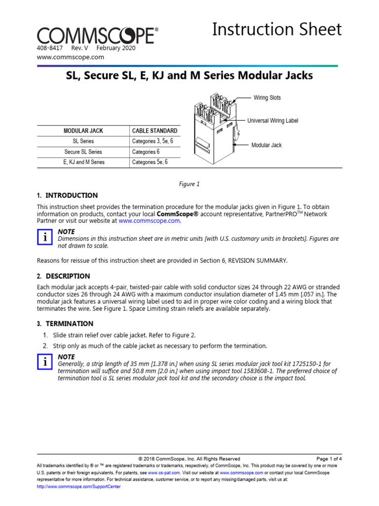 Field Termination-CAT6A Keystone Module | PDF | Electrical Wiring ...