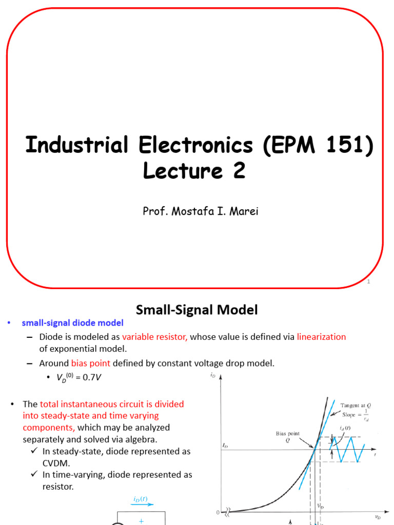 2 Small Signal Model of Diodes | PDF | Rectifier | Electrical Network