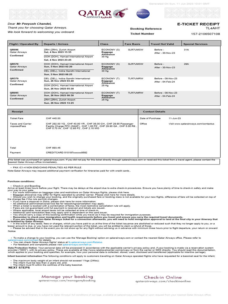 E-Ticket | PDF | Credit Card | Fee