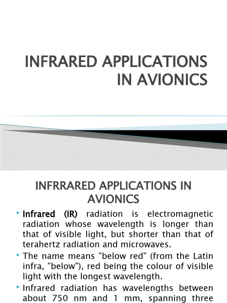 Infrared Applications in Avionics | PDF | Infrared | Thermography