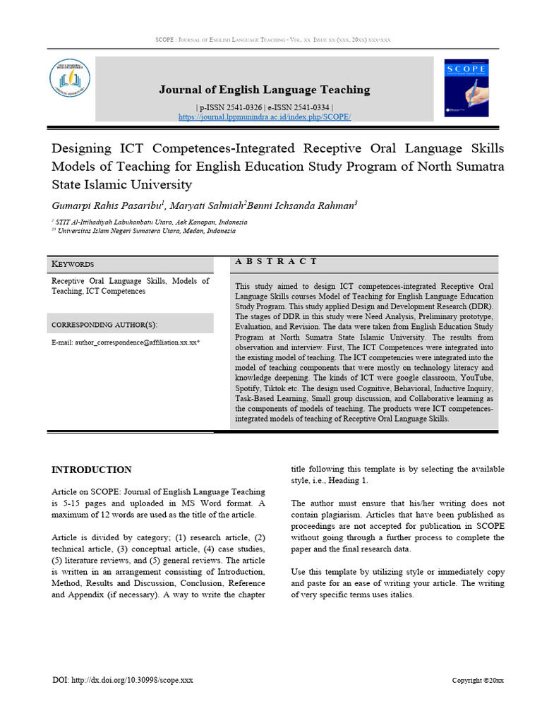 Template Scope - English | PDF | Educational Technology | Cognition