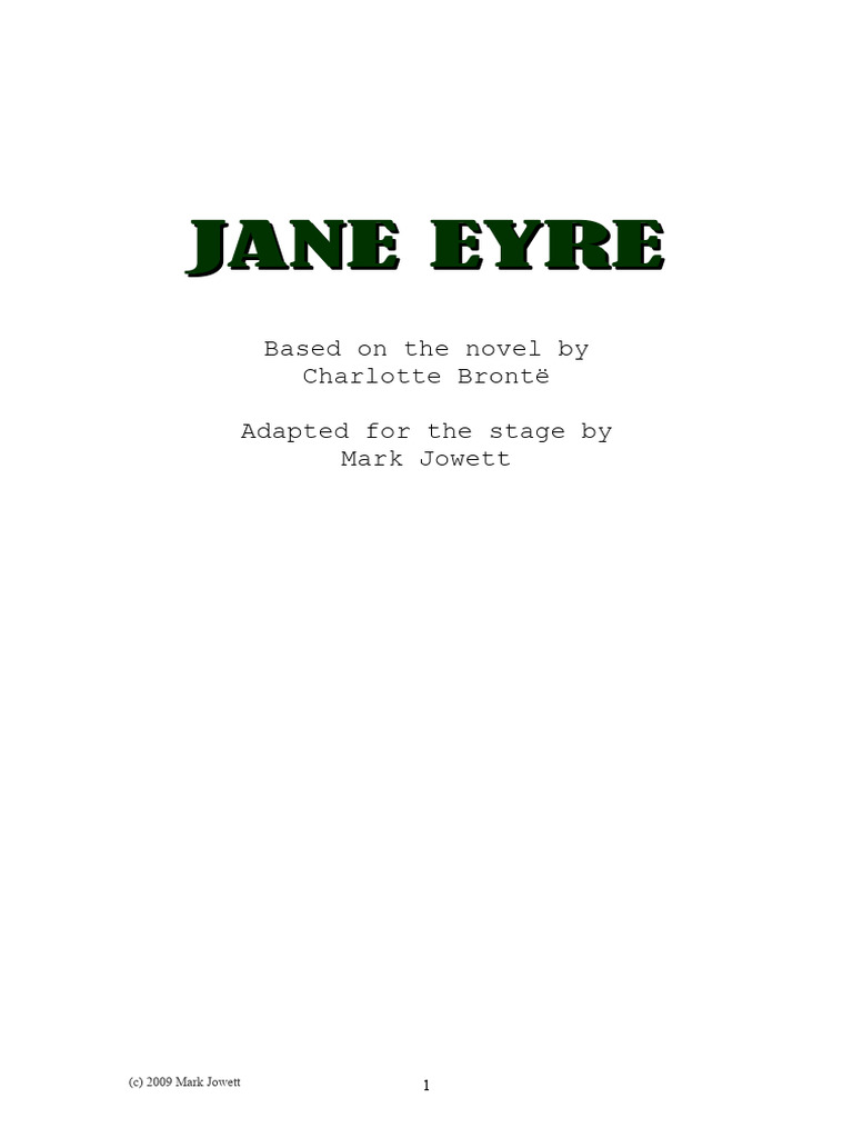 Jane Eyre Play | PDF | Jane Eyre
