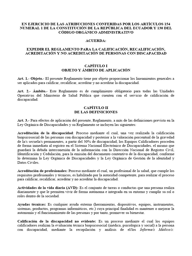 Reforma Reglamento Pendiente Revision Legal para Revision | PDF | Invalidez | Sicología