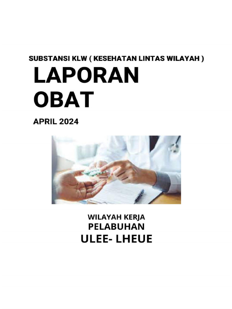 Laporan Pemakaian Obat Dan Jumlah Stok Obat Pdf