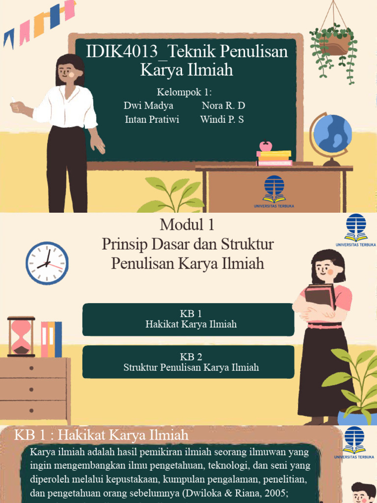 PPT Modul 1 Kelompok 1 Teknik Penulisan Karil | PDF