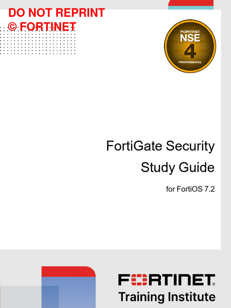 Fortigate Security Study Guide: Do Not Reprint © Fortinet | PDF | Ip Address | Domain Name System