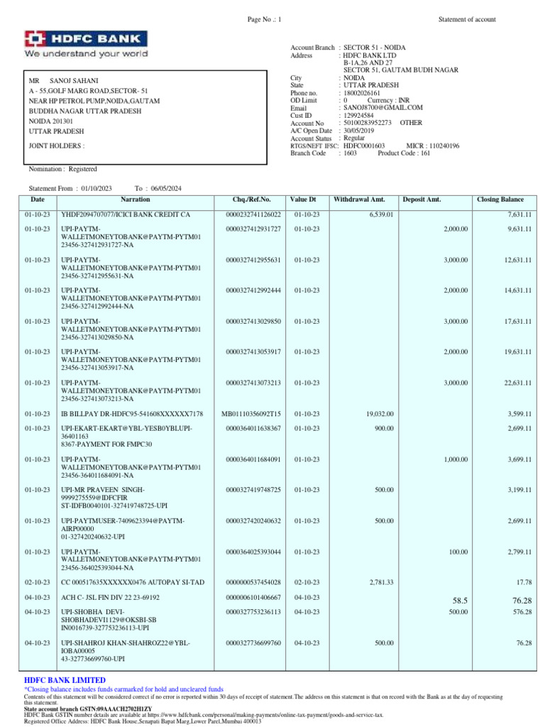 Final Bank Statement | PDF | Financial Technology | Finance & Money ...