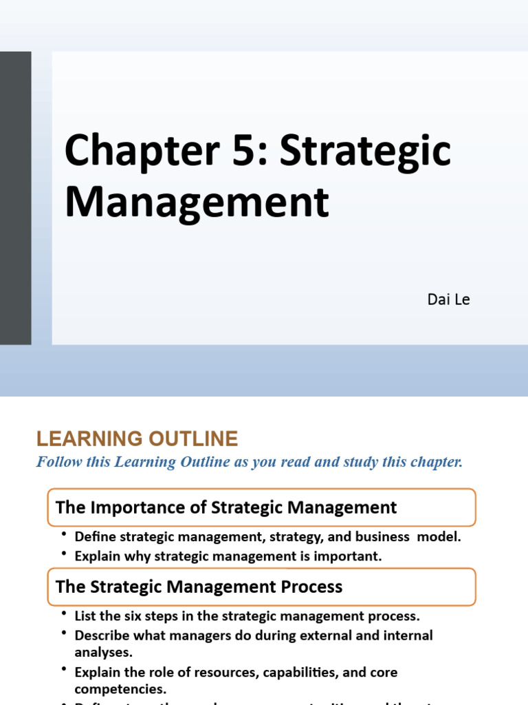 Chapter 5 Strategic Management | Download Free PDF | Strategic ...