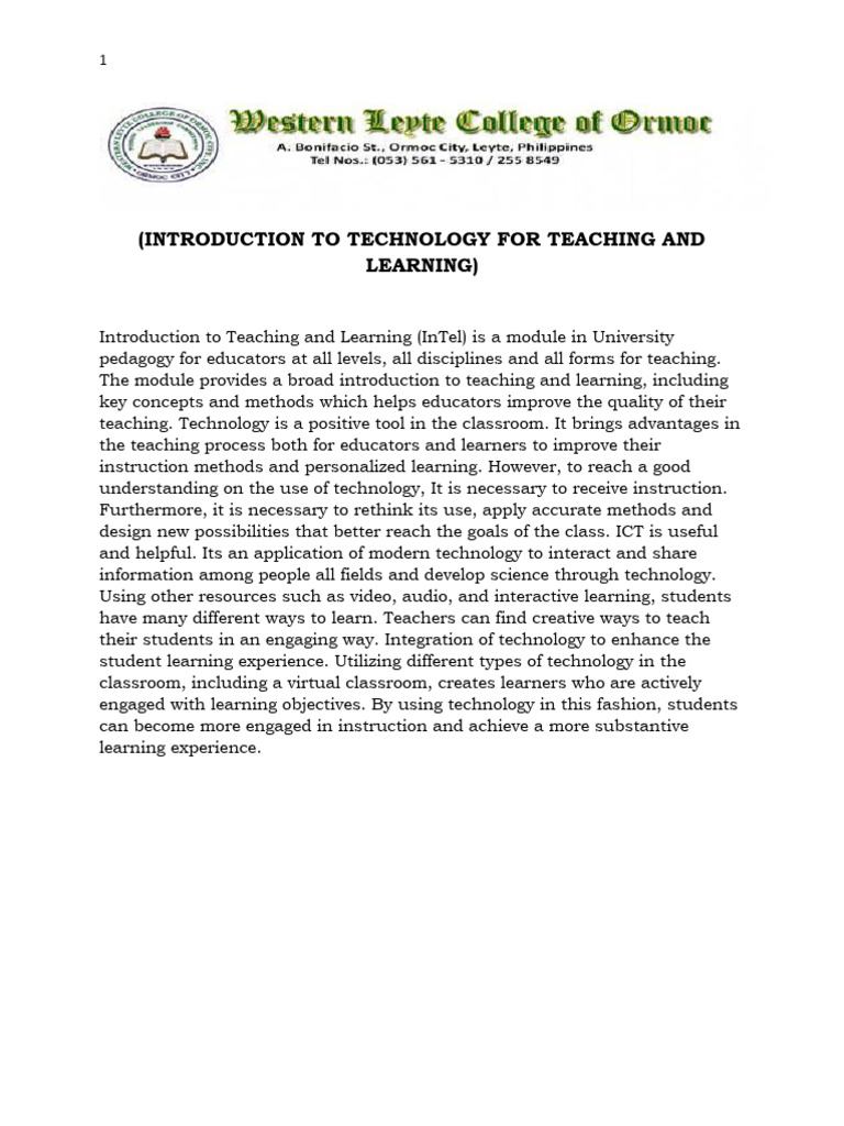 Reflection Ict | PDF | Educational Technology | Learning