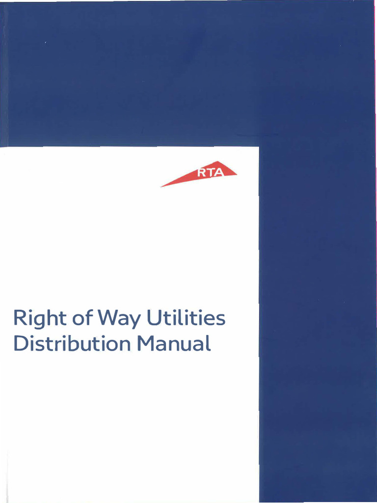 Right of Way Utilities Distribution Manual | PDF