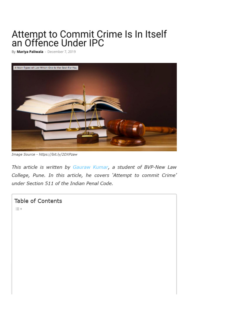 Understanding IPC Section 511 | PDF | Crimes | Crime & Violence