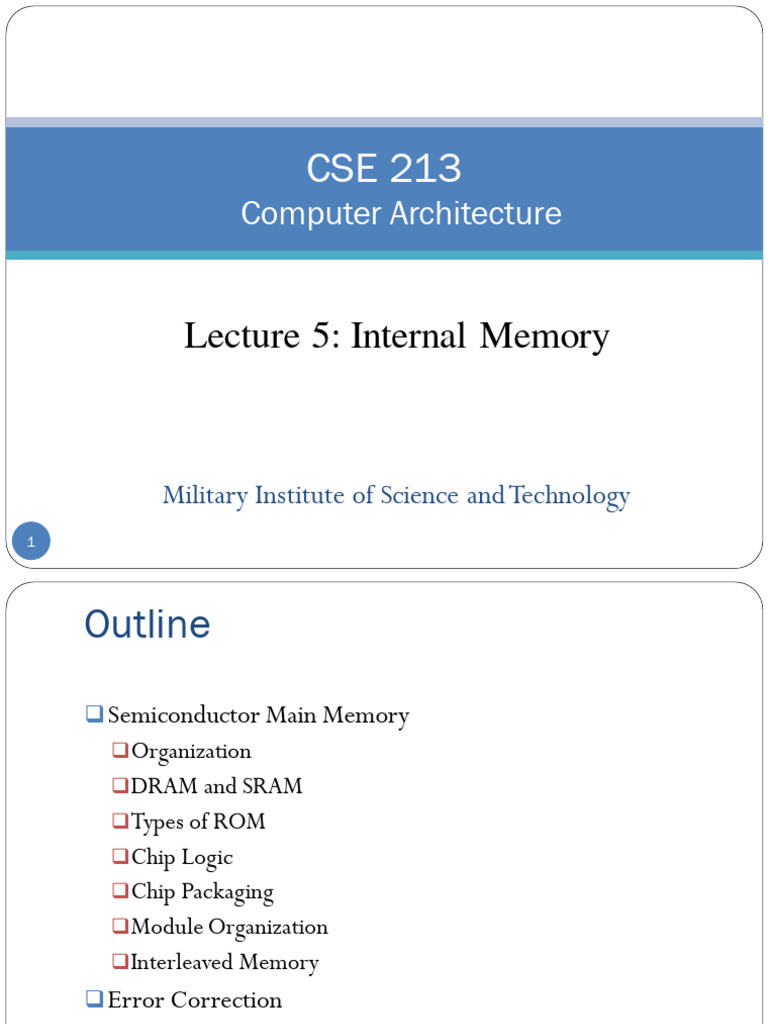 L-5 (Internal Memory) | PDF | Random Access Memory | Dynamic Random ... L-5 (Internal Memory) | PDF | Random Access Memory | Dynamic Random ...