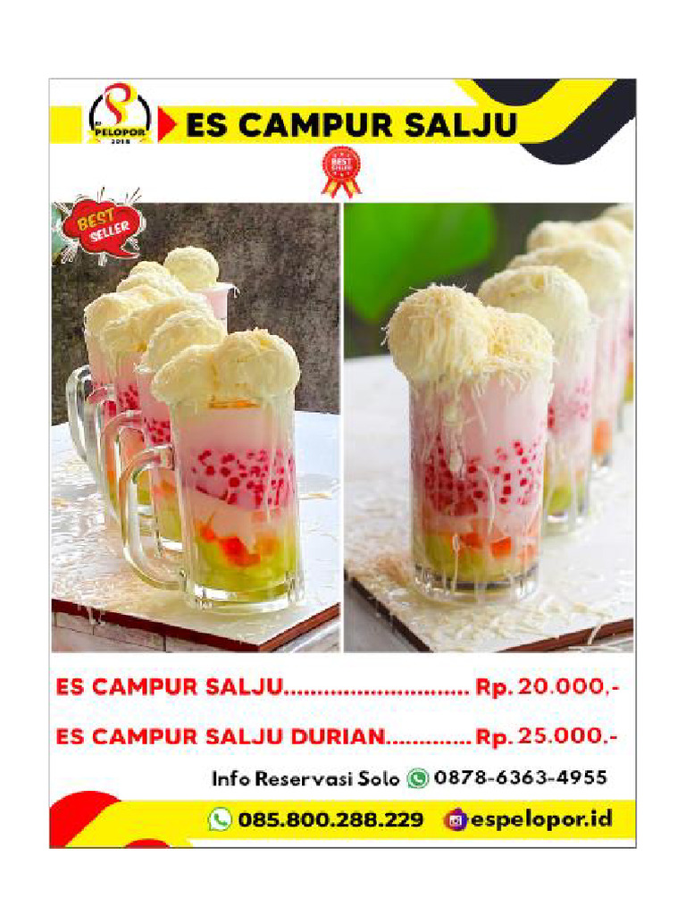 Buku Menu Es Pelopor Solo | PDF