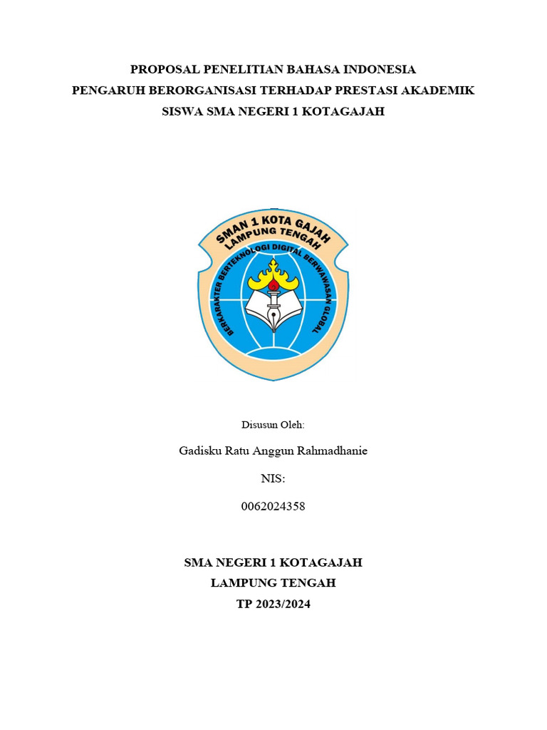 PROPOSAL PENELITIAN Lomba | PDF | Karier & Perkembangan | Ilmu Sosial