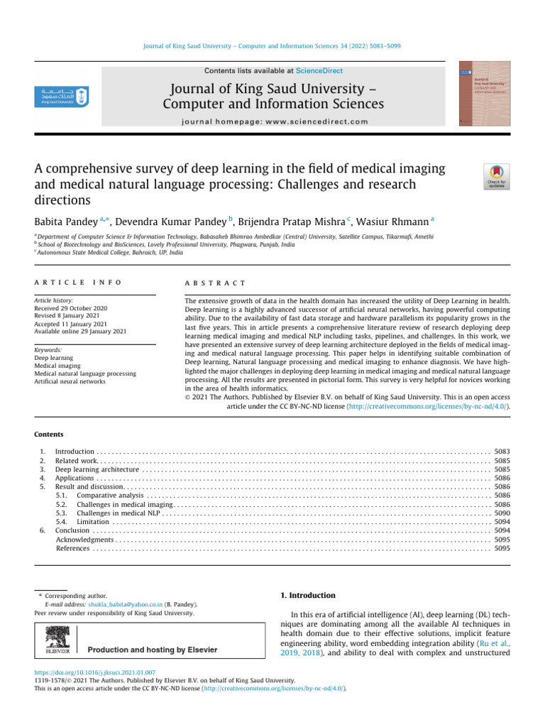 A Comprehensive Survey of Deep Learning in The Field of Medical Imaging ...