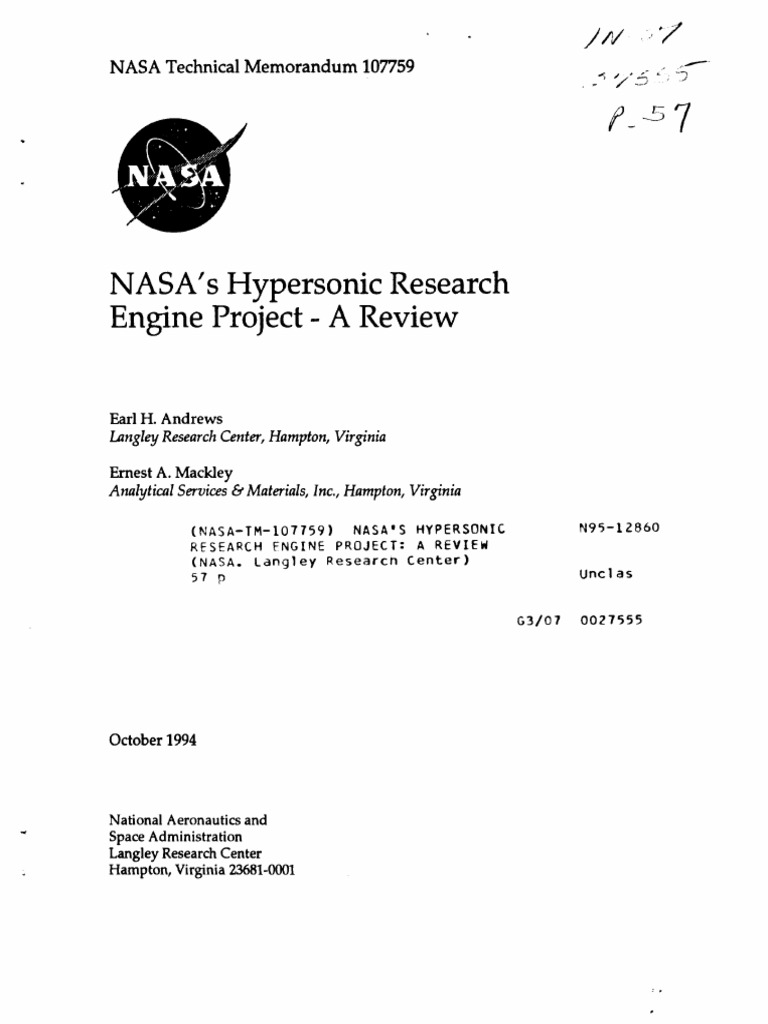 Review of NASA's Hypersonic | PDF | Gases | Mechanical Engineering