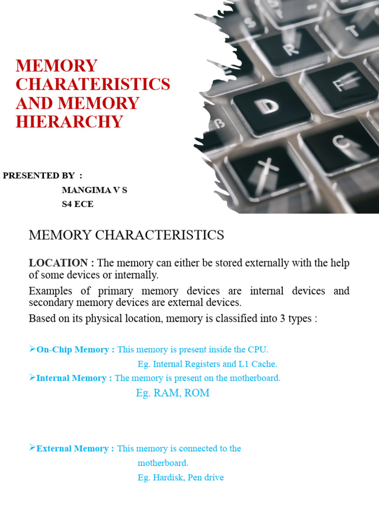 Cam Memory Characteristics and Hierarchy Mangimageethu | PDF | Random Access Memory | Computer ...
